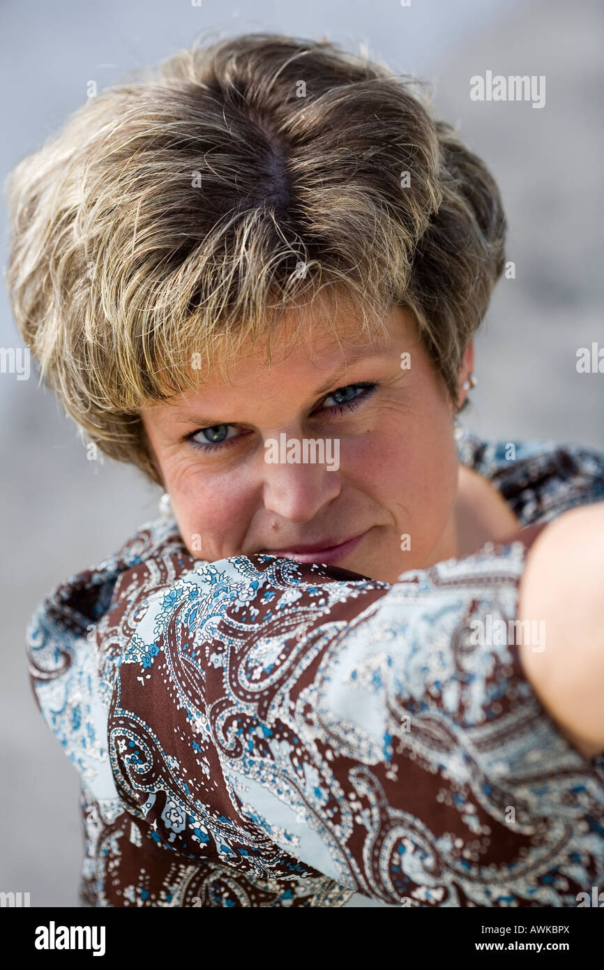 portraet of a woman named Tanja Stock Photo - Alamy