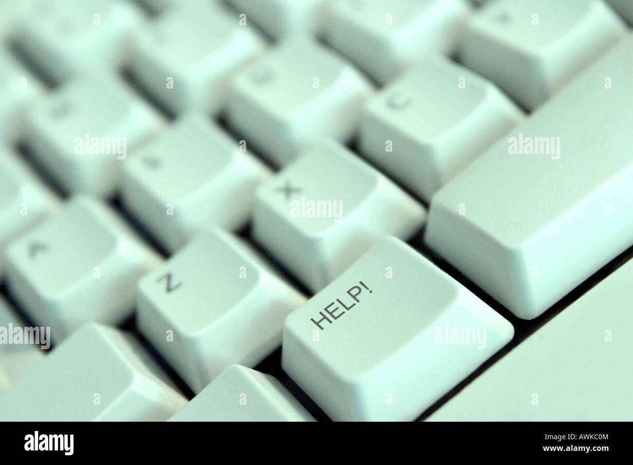 Computer keyboard with a help key Stock Photo - Alamy