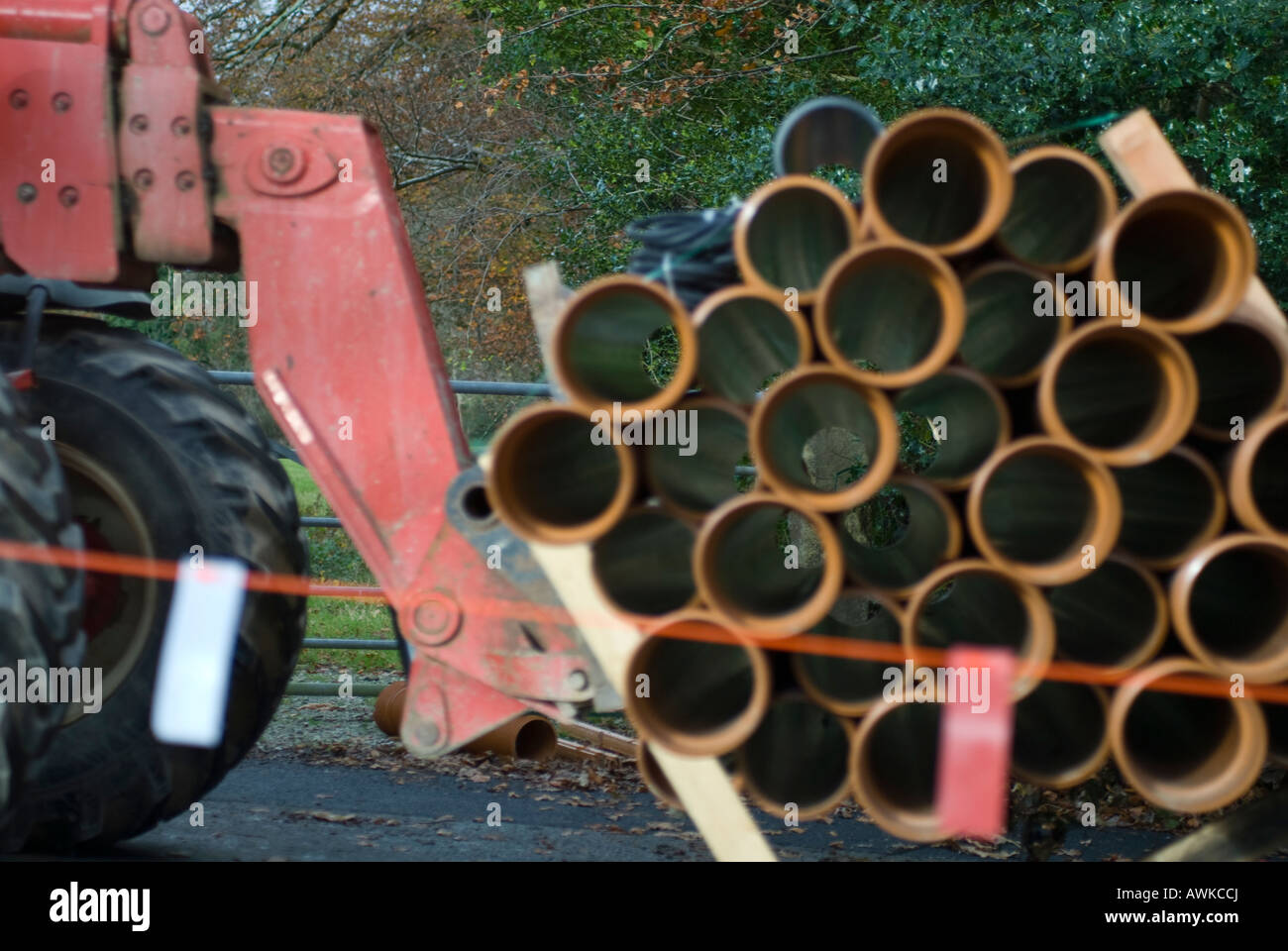 Water Pipes being Transported on a dump truck Stock Photo - Alamy