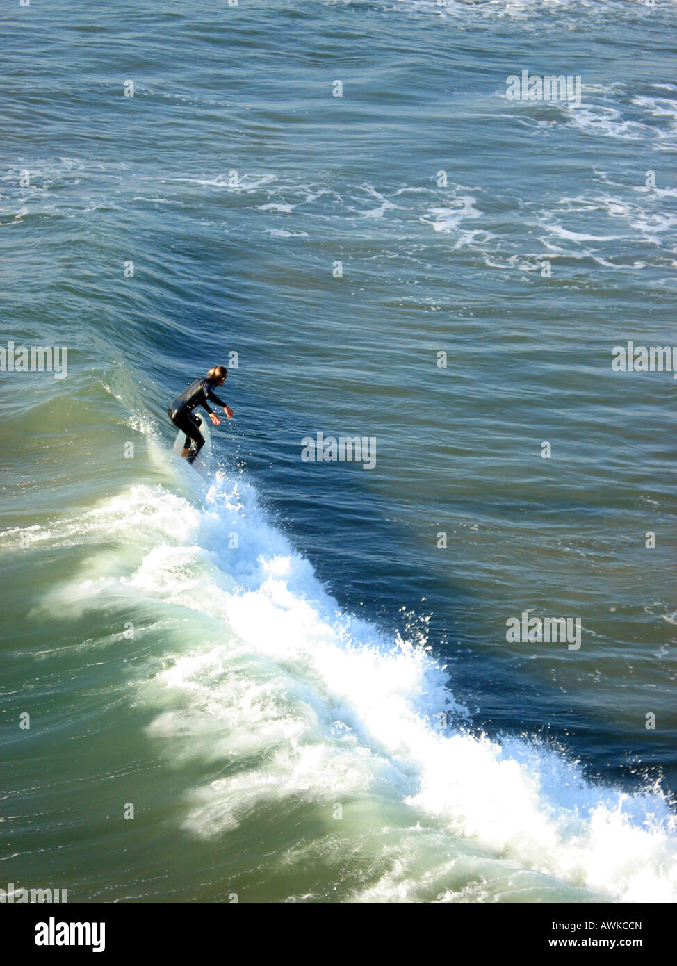 Surfer on the wave Stock Photo - Alamy