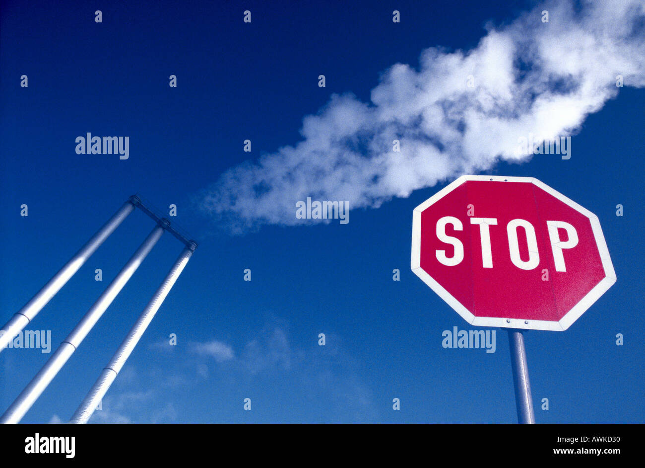 Low angle view of stop sign Stock Photo - Alamy