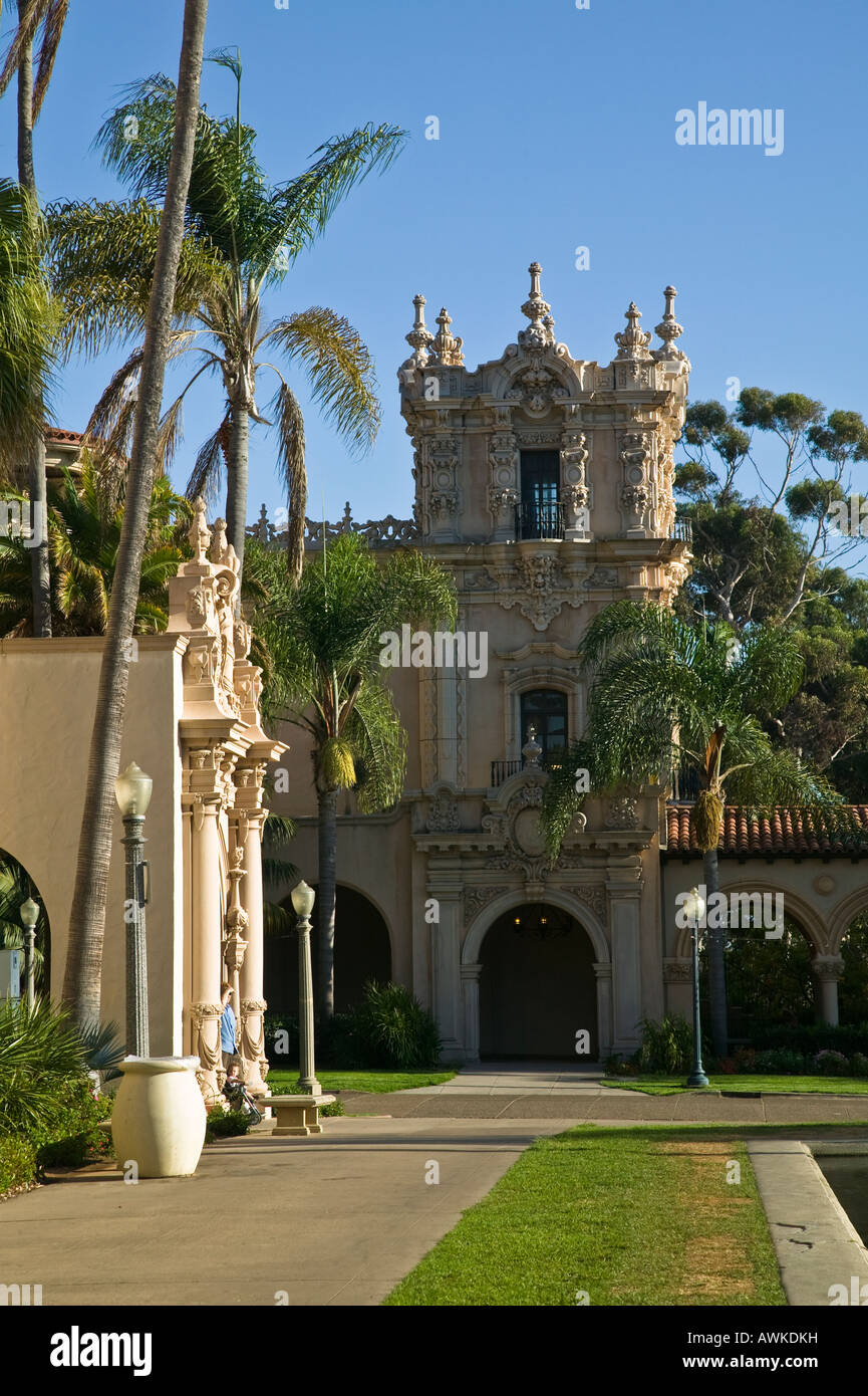 Stone architecture Balboa Park, San Diego, California, USA Stock Photo ...