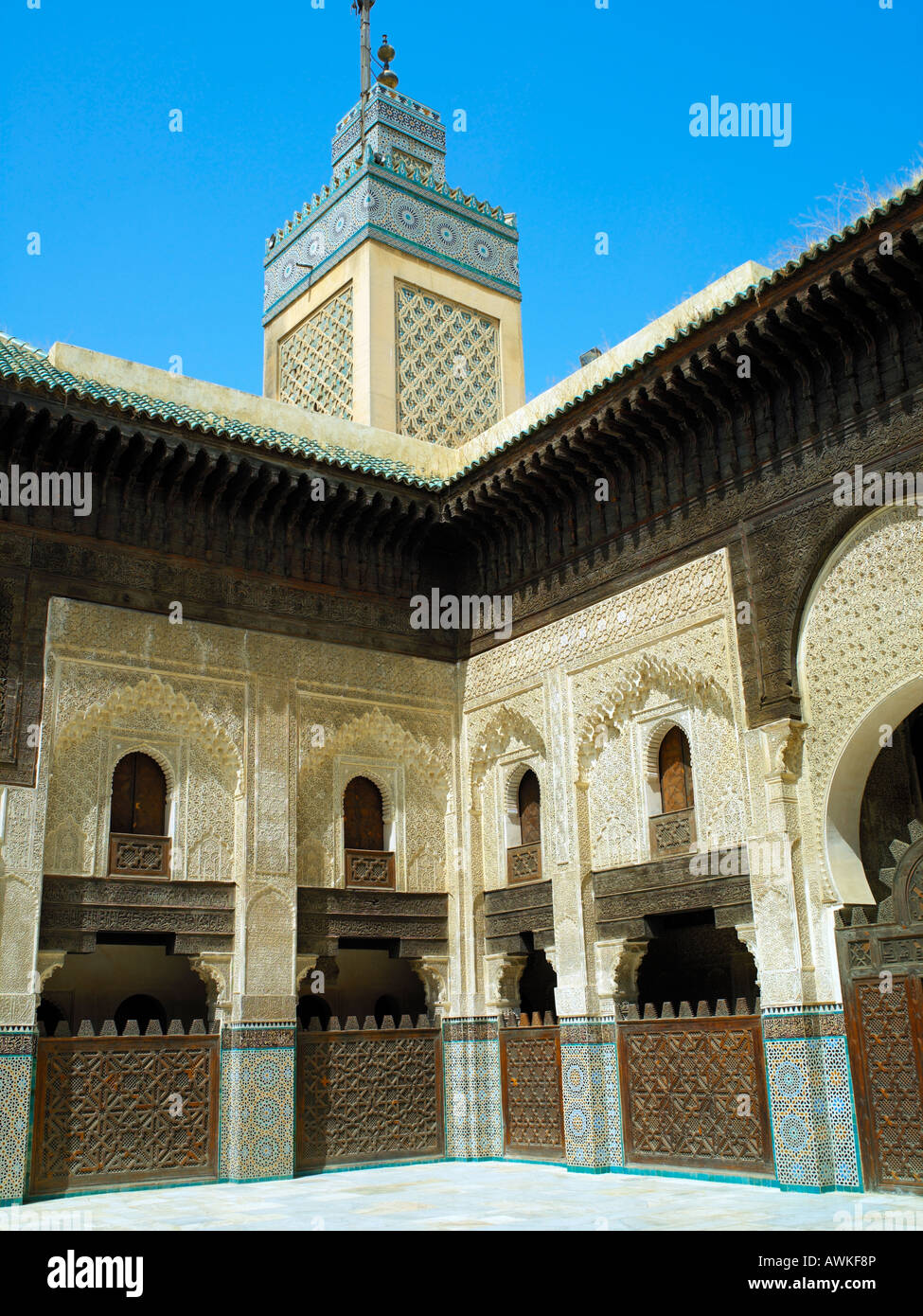 The Medersa Bou Inania in Fez Stock Photo - Alamy