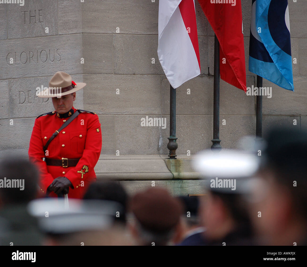 A RCMP officer attending a Rememberance Day ceremony Stock Photo - Alamy