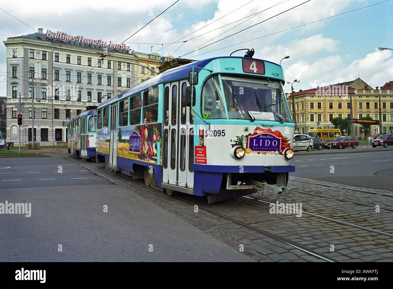 Tram in the city center of Riga, Latvia Stock Photo - Alamy