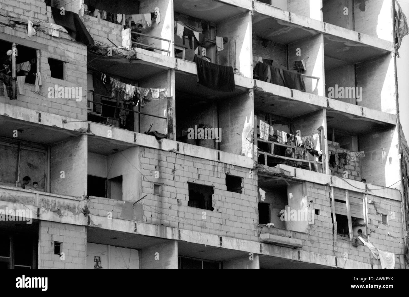 War destruction beirut lebanon Black and White Stock Photos & Images ...