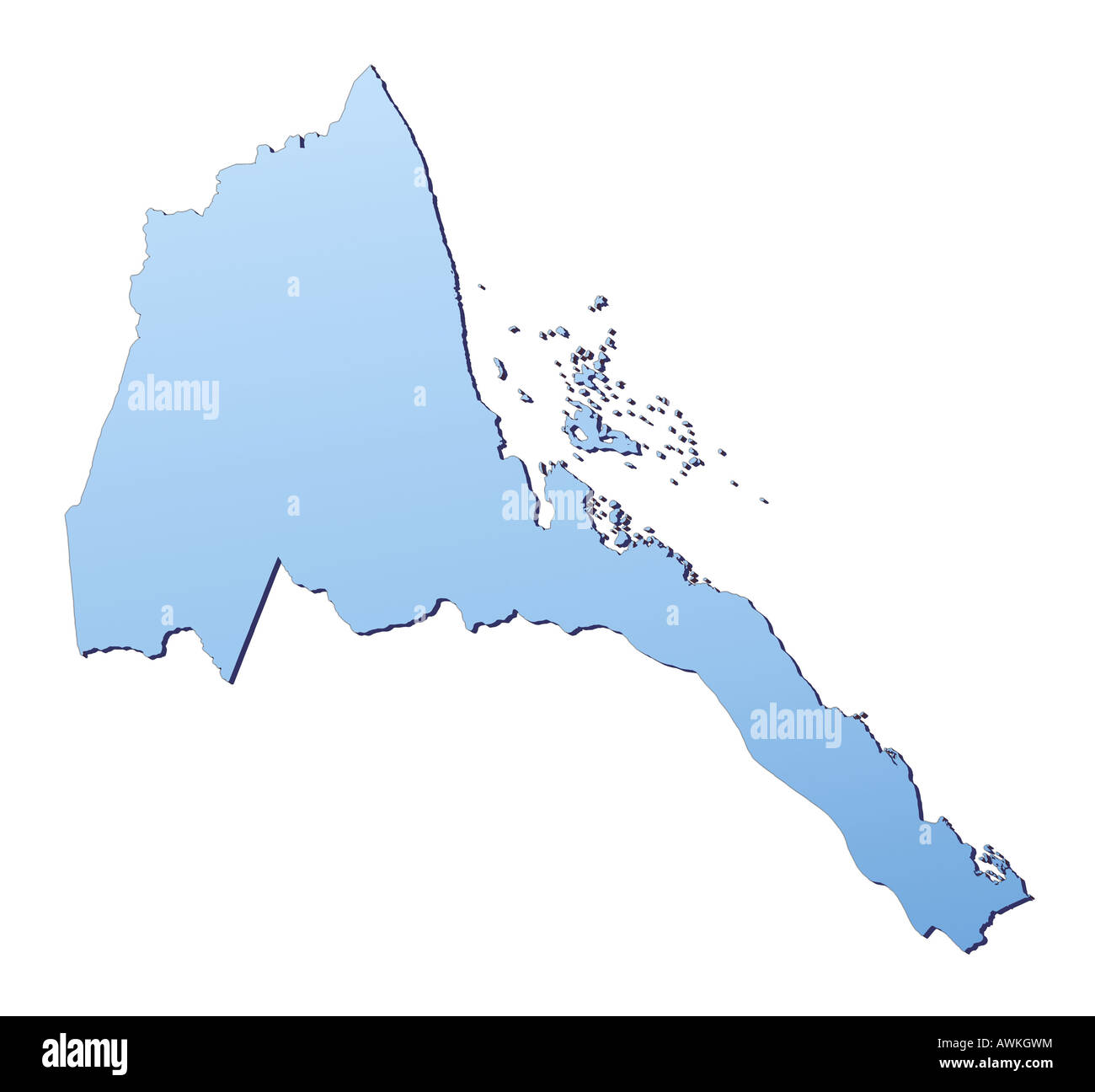 Outline map country eritrea Cut Out Stock Images & Pictures - Alamy