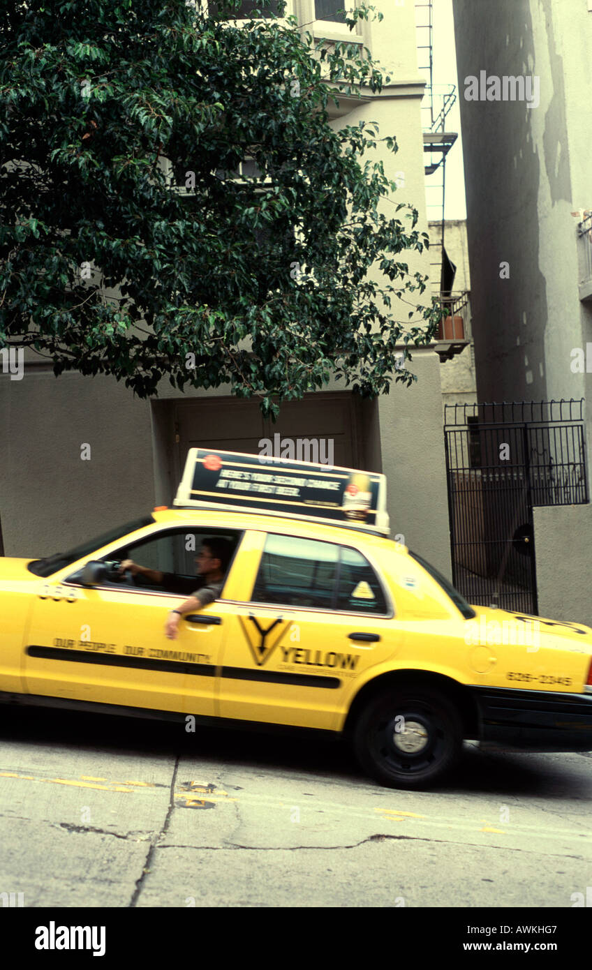 Steep street taxi uphill usa cab hi-res stock photography and images ...