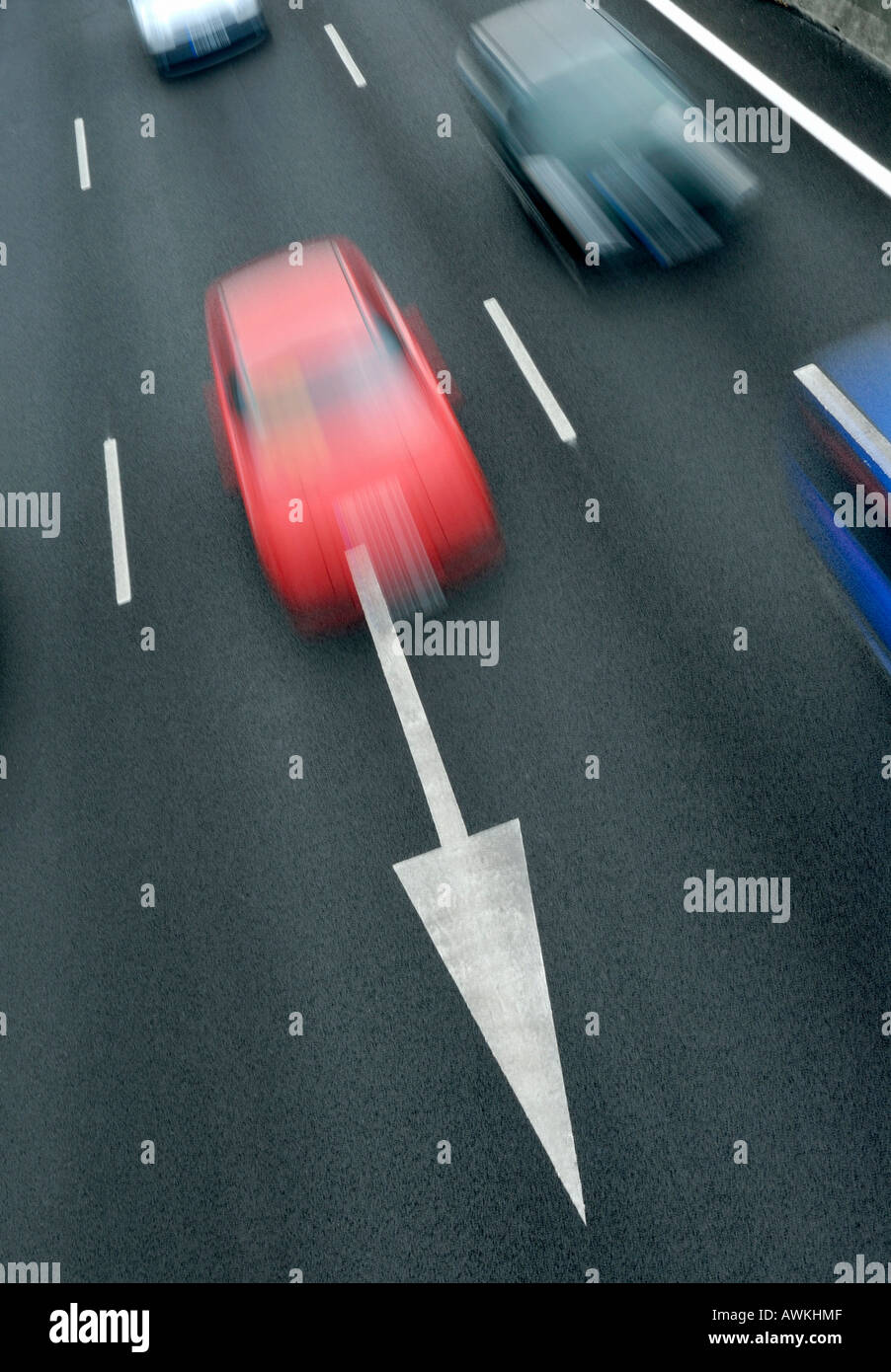 CAR RED BLURRED IN MOTION TRAFFIC JAM CONGESTION Stock Photo - Alamy