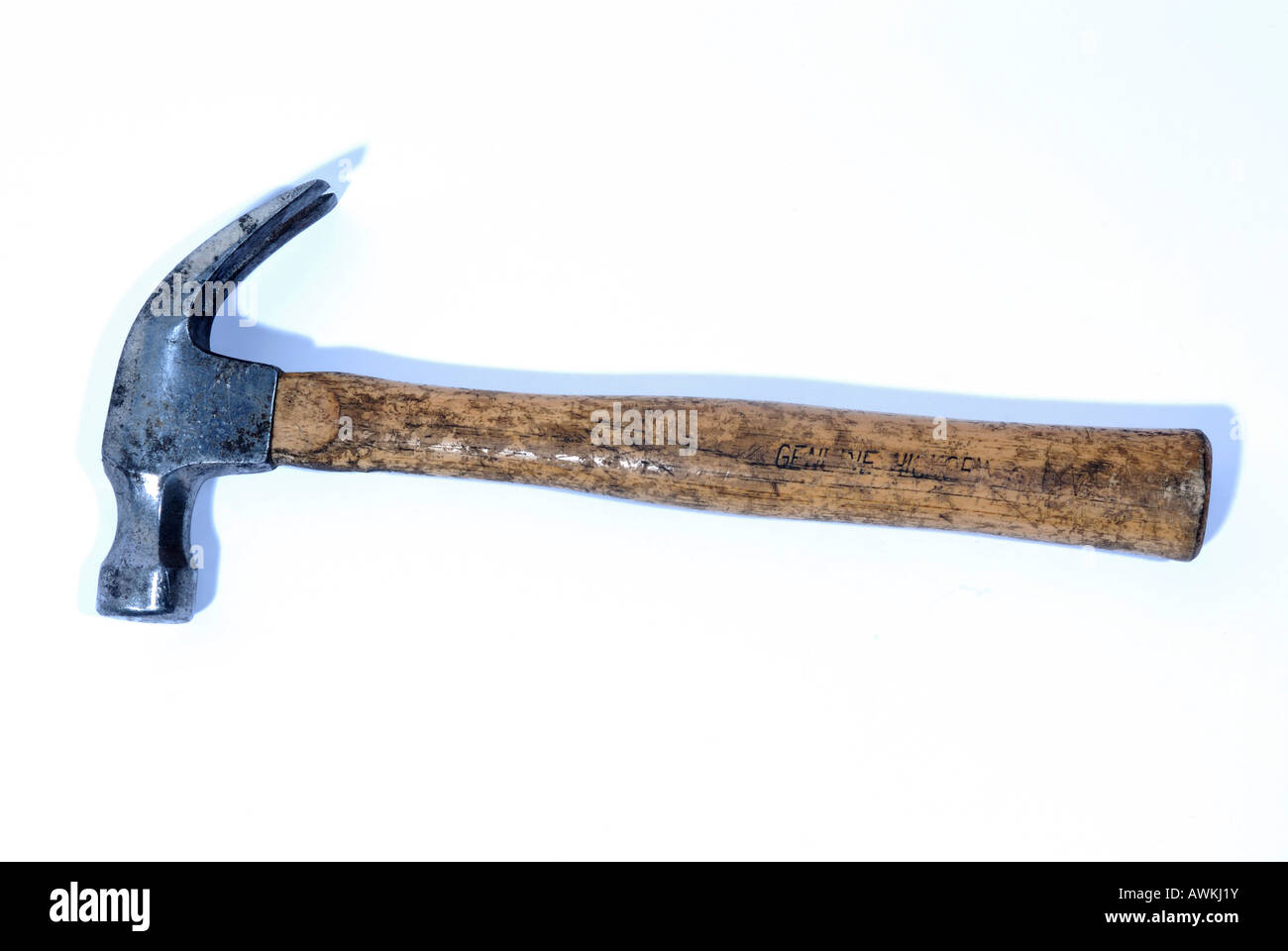 well used workmans hammer Stock Photo - Alamy