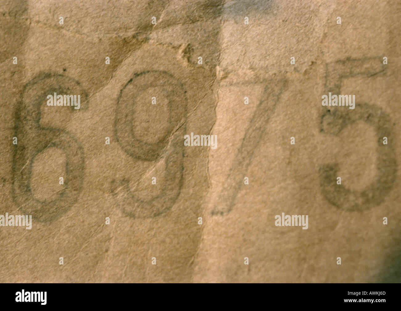 6975 text, printed on paper Stock Photo - Alamy