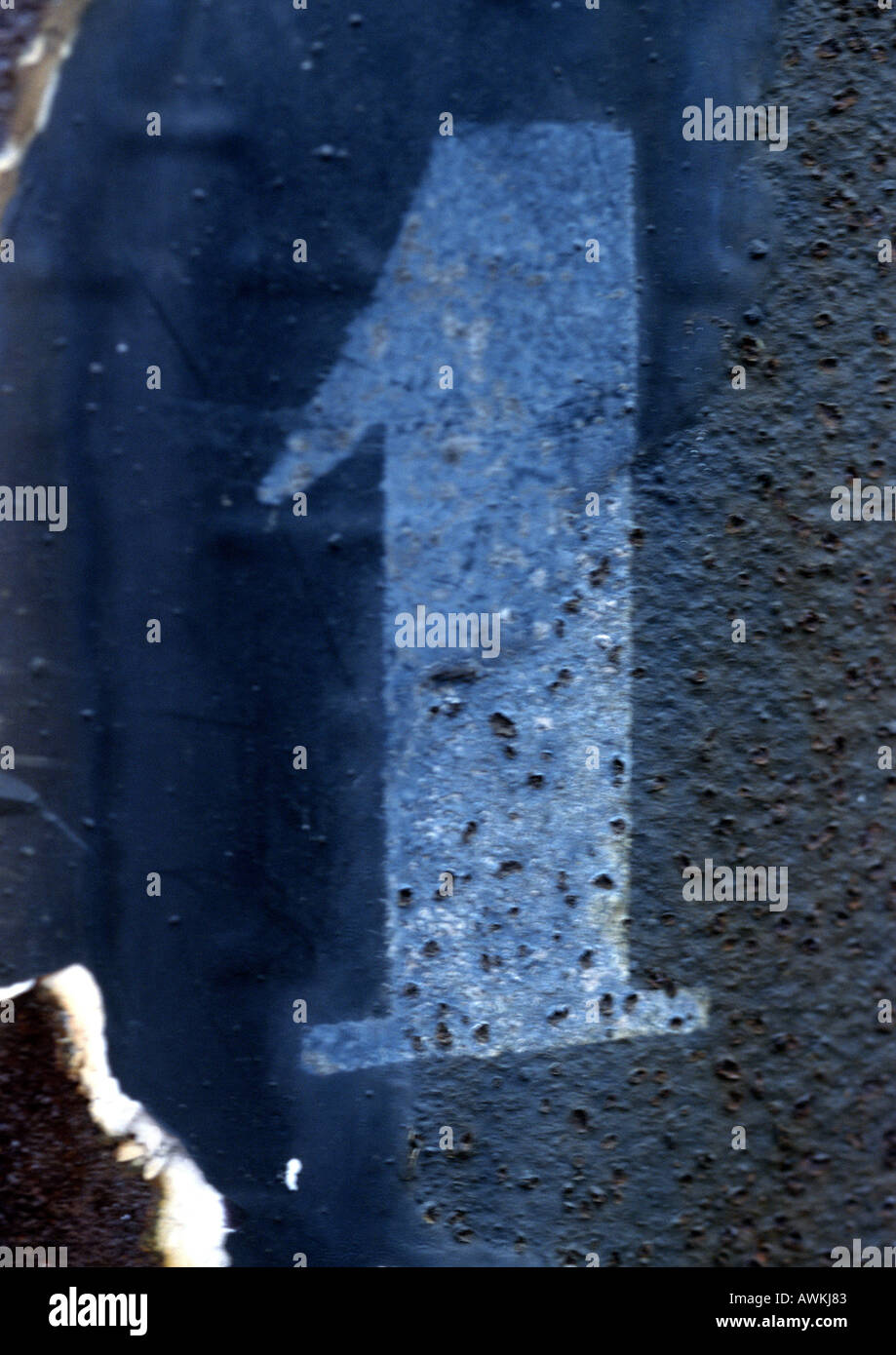 1 text, stenciled Stock Photo - Alamy