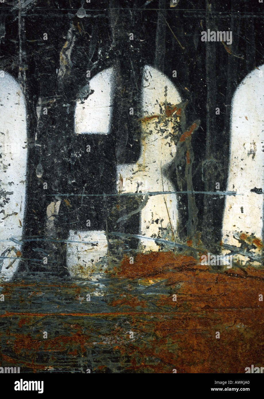 Text stenciled on rusting surface hi-res stock photography and images ...