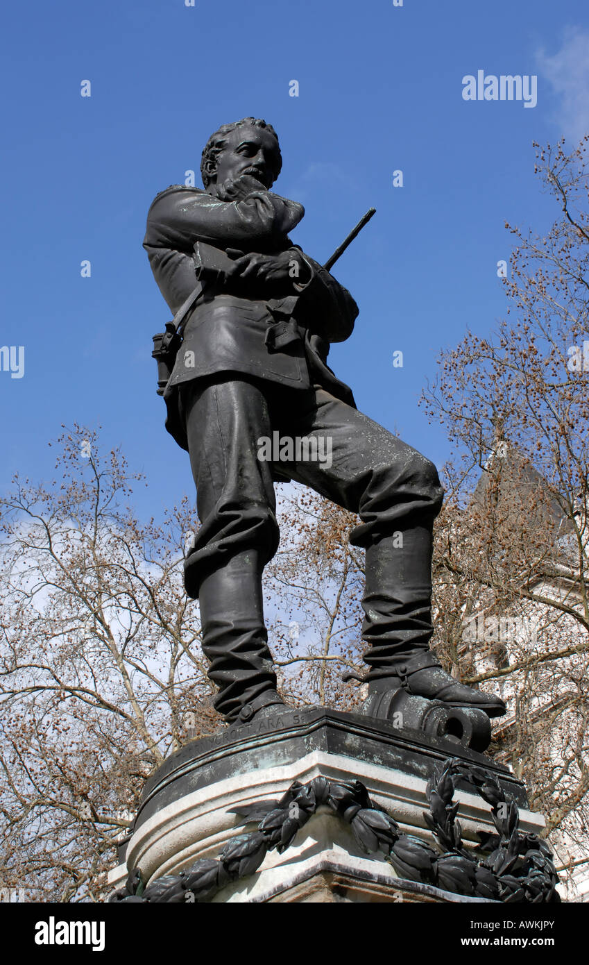 Statue of General Charles Gordon major general of the Royal Engineers ...