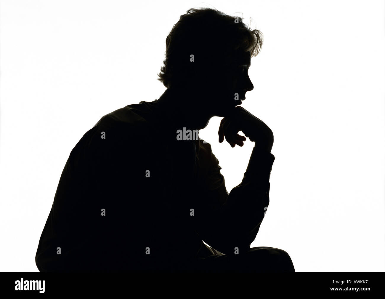 Man Thinking Silhouette