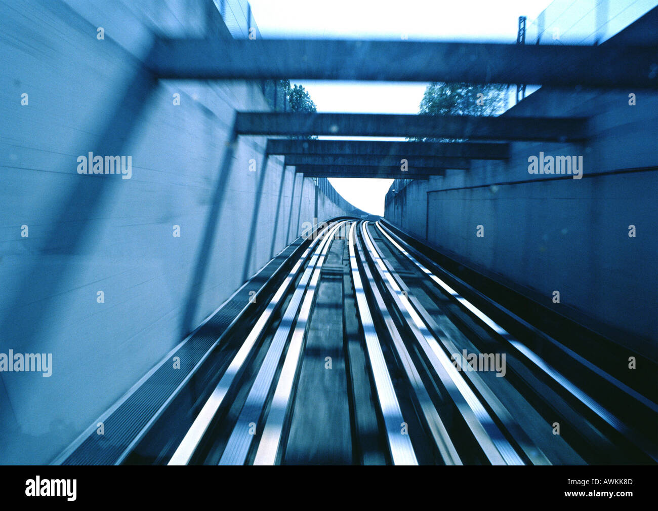 Blurred train tracks concrete hi-res stock photography and images - Alamy