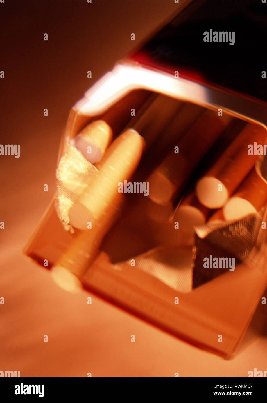 Pack of cigarettes, close-up, blurred Stock Photo - Alamy