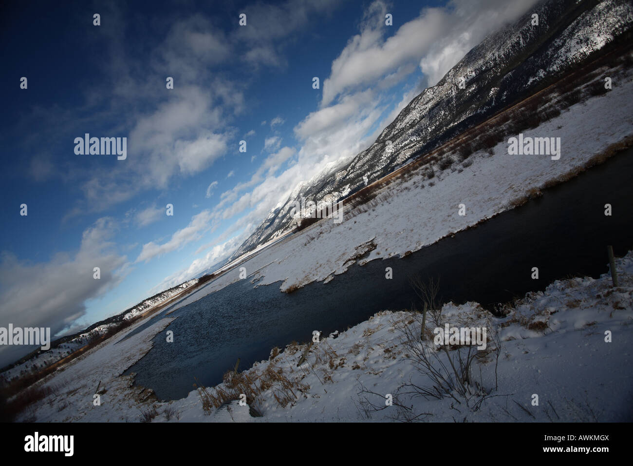 Open water in winter Stock Photo - Alamy