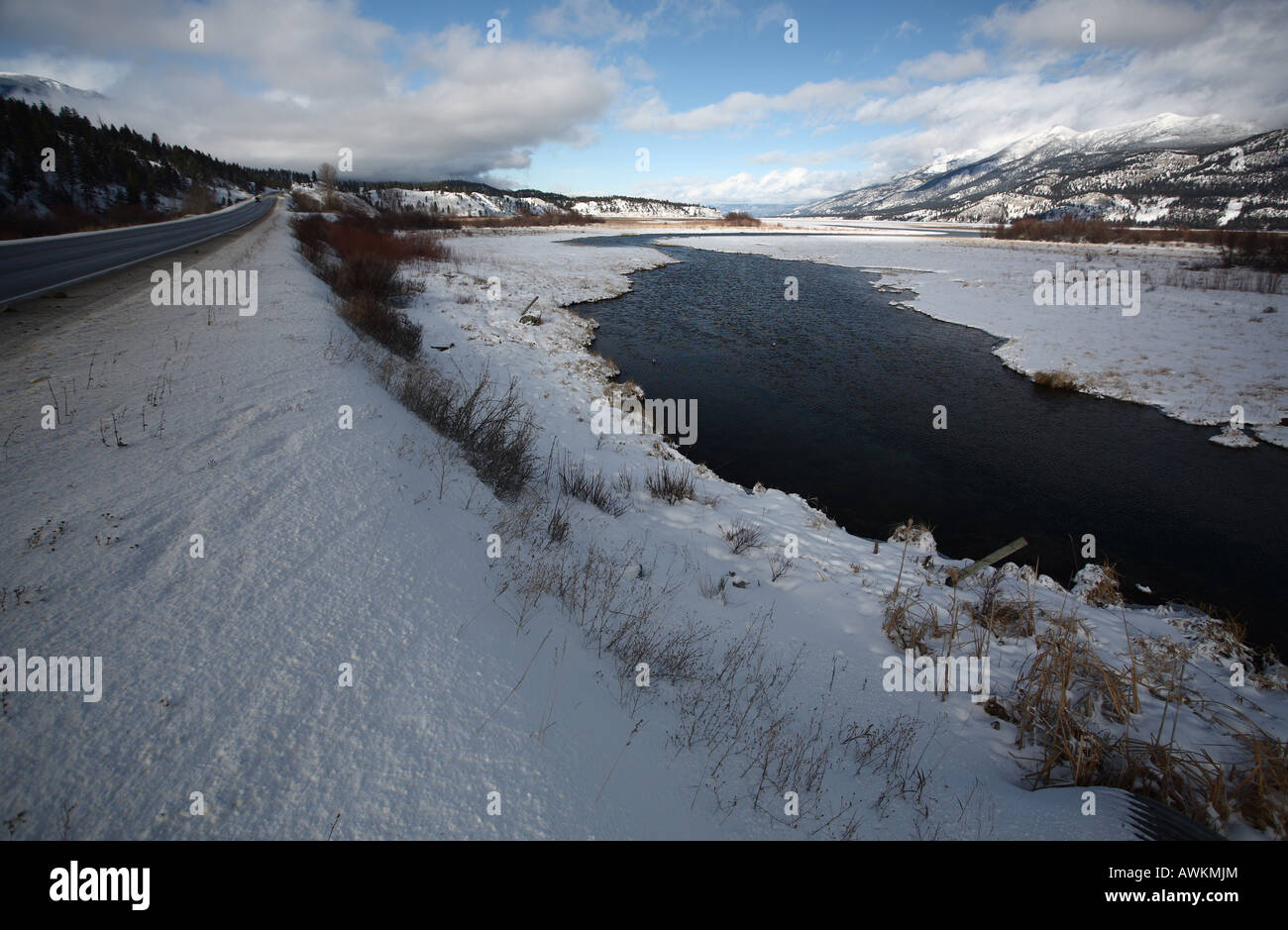 Open water in winter Stock Photo - Alamy