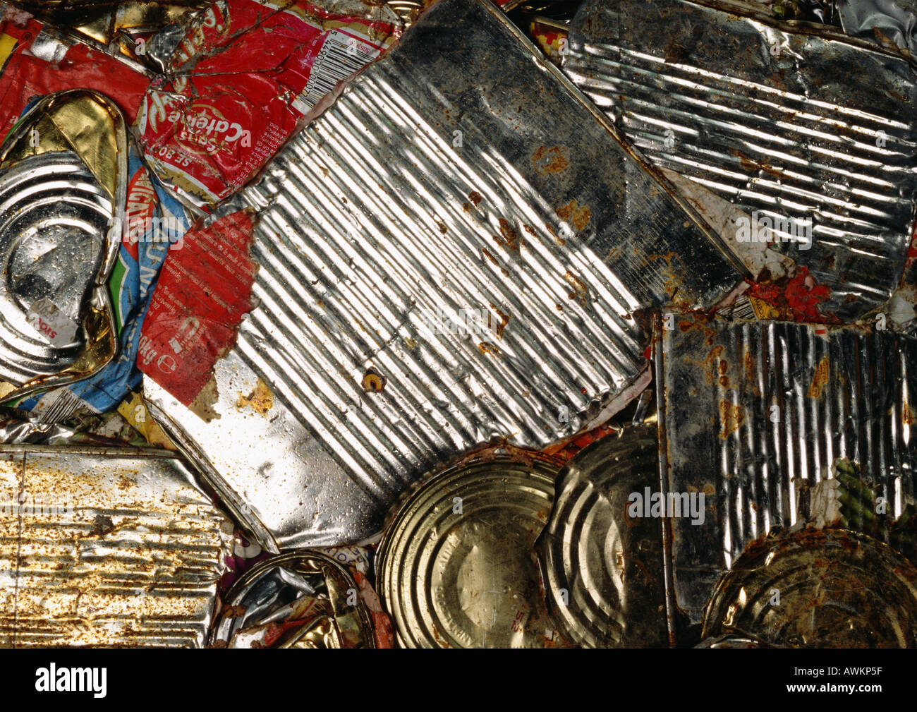 Flattened aluminum cans Stock Photo - Alamy