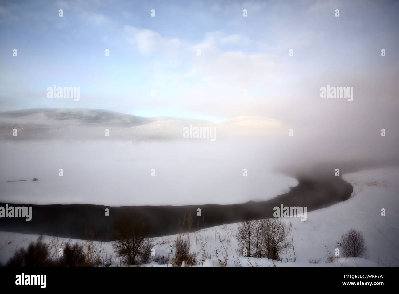 Open water in winter Stock Photo - Alamy