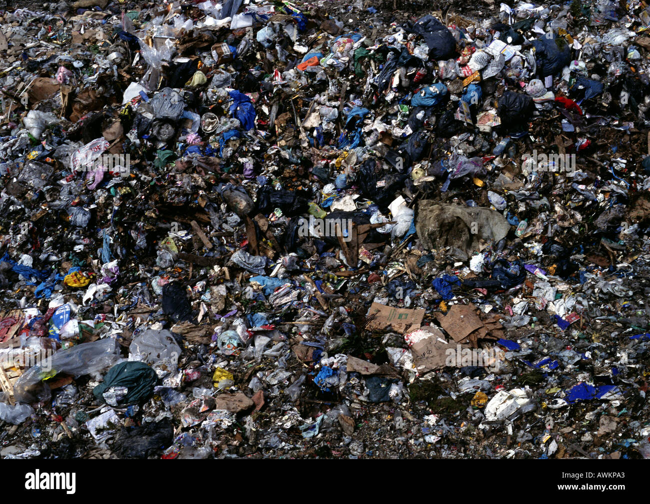 Garbage in landfill, full frame Stock Photo - Alamy