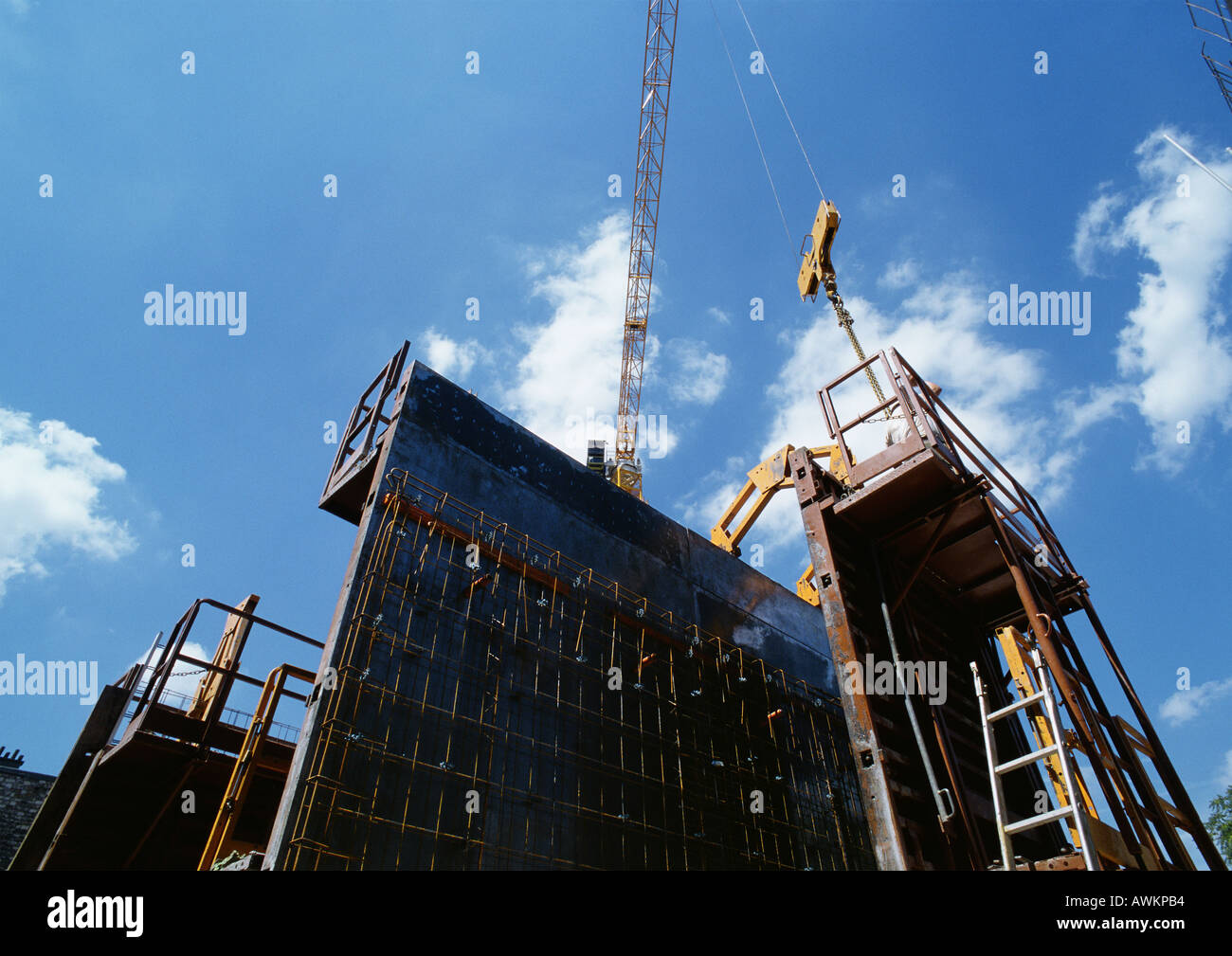 Construction site, low angle view Stock Photo - Alamy