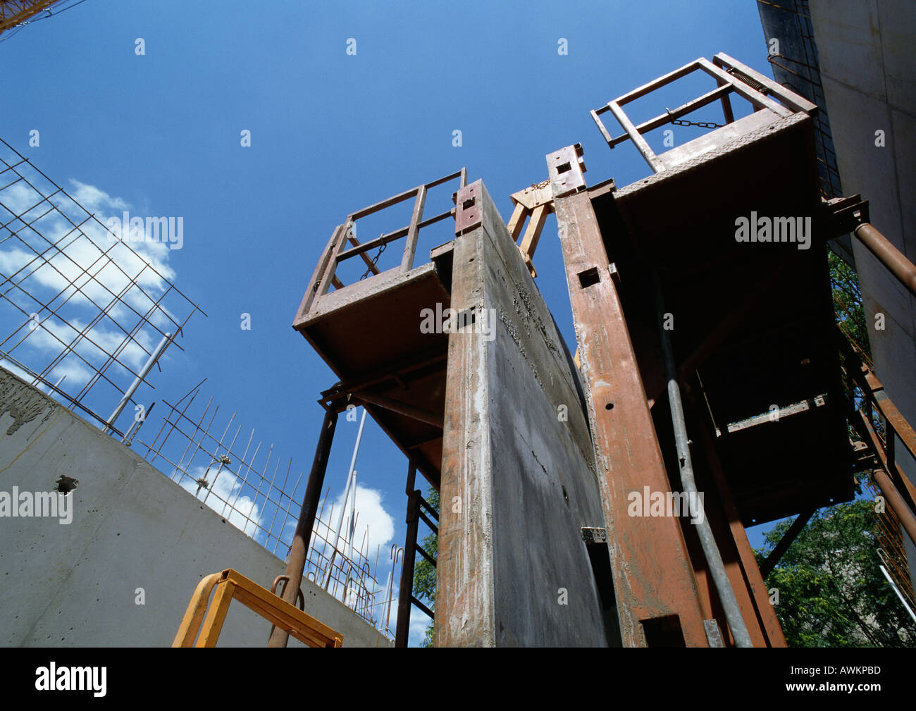 Metal platform, low angle view Stock Photo - Alamy