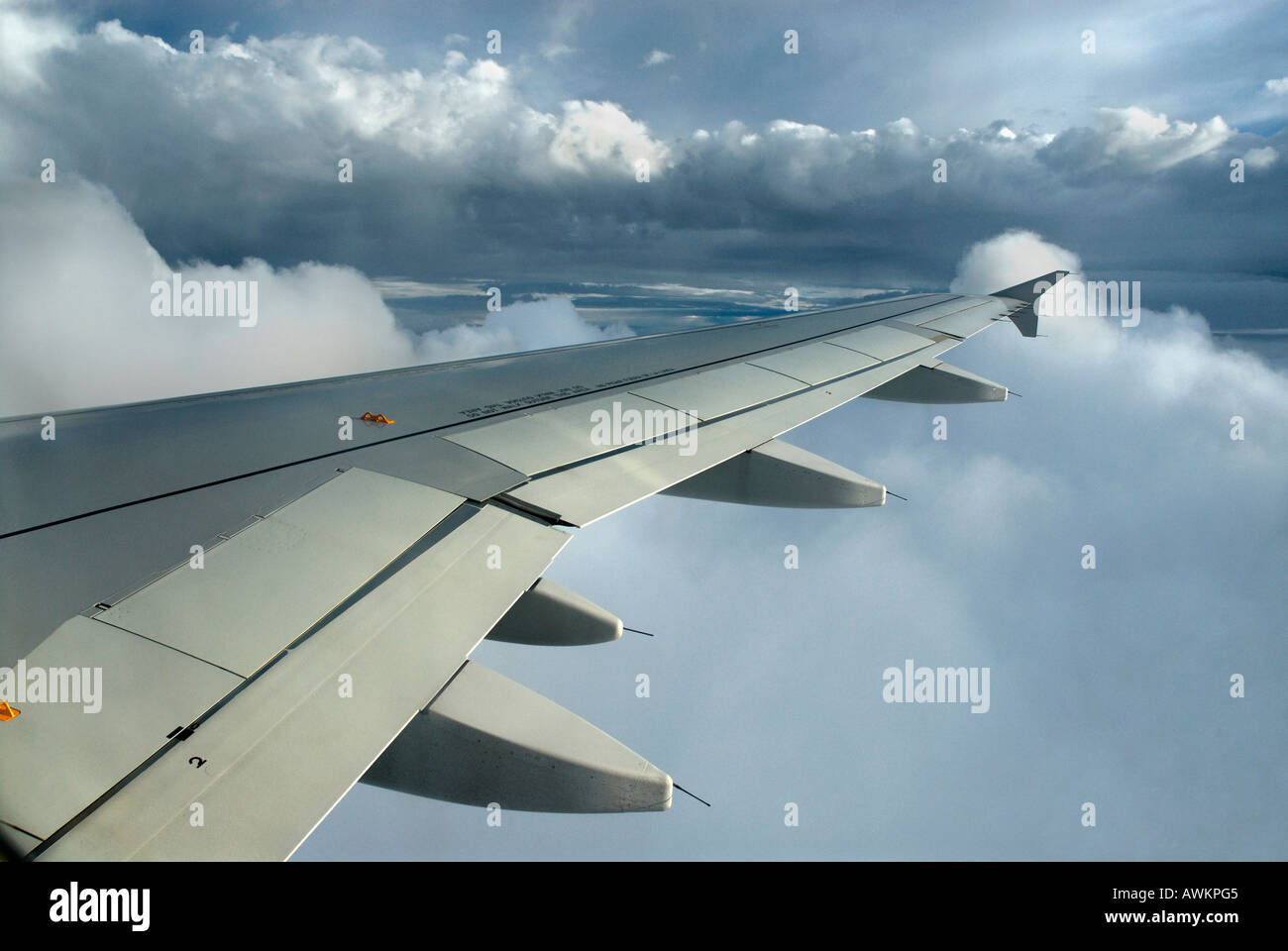 AIRPLANE WING DETAIL ON BOEING Stock Photo - Alamy