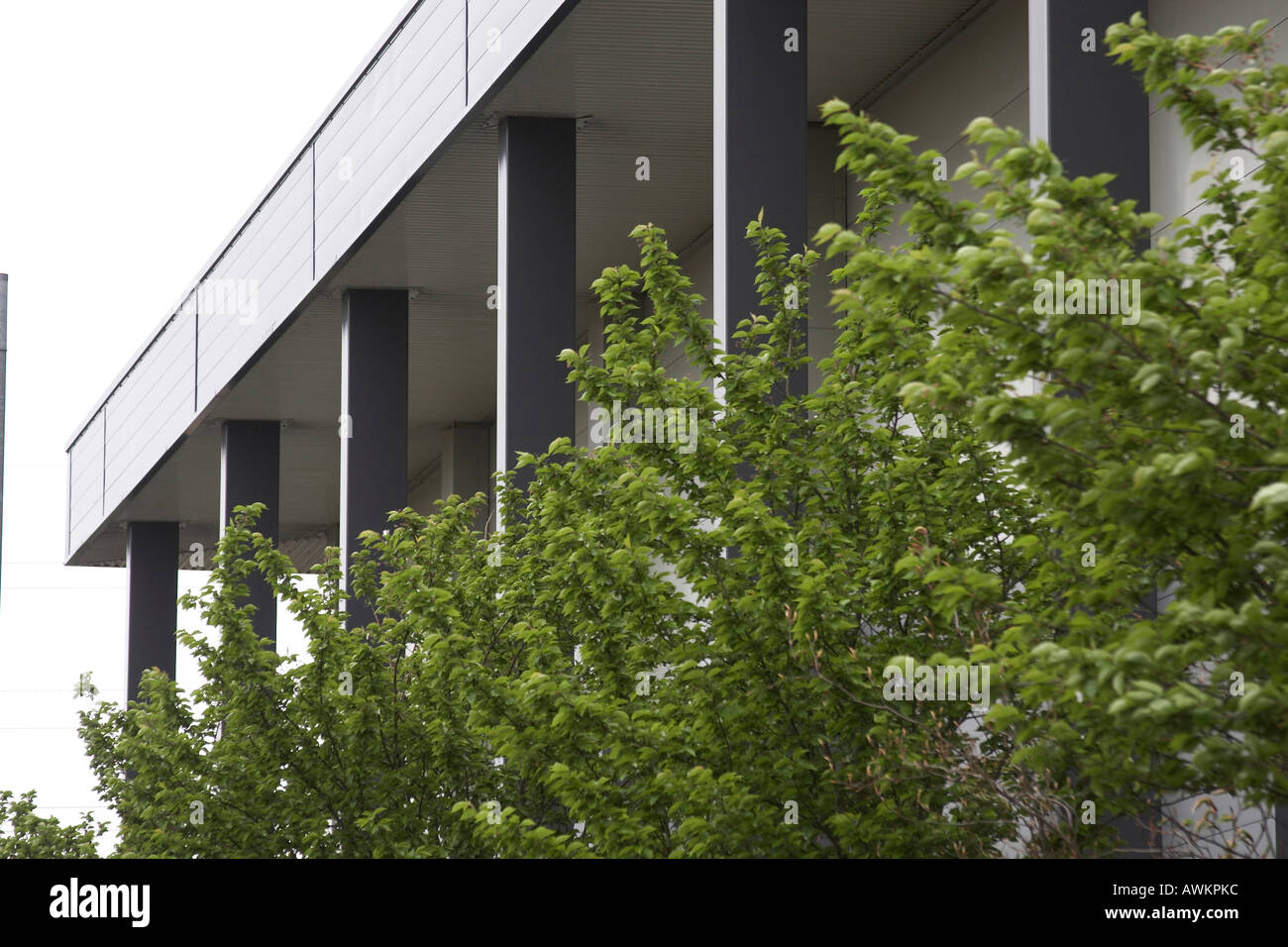 Architectural detail columns outside office hi-res stock photography ...