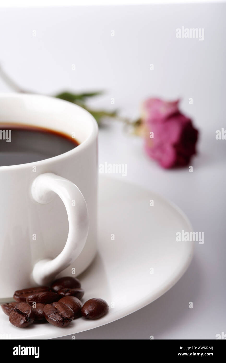 coffee and flower Stock Photo - Alamy