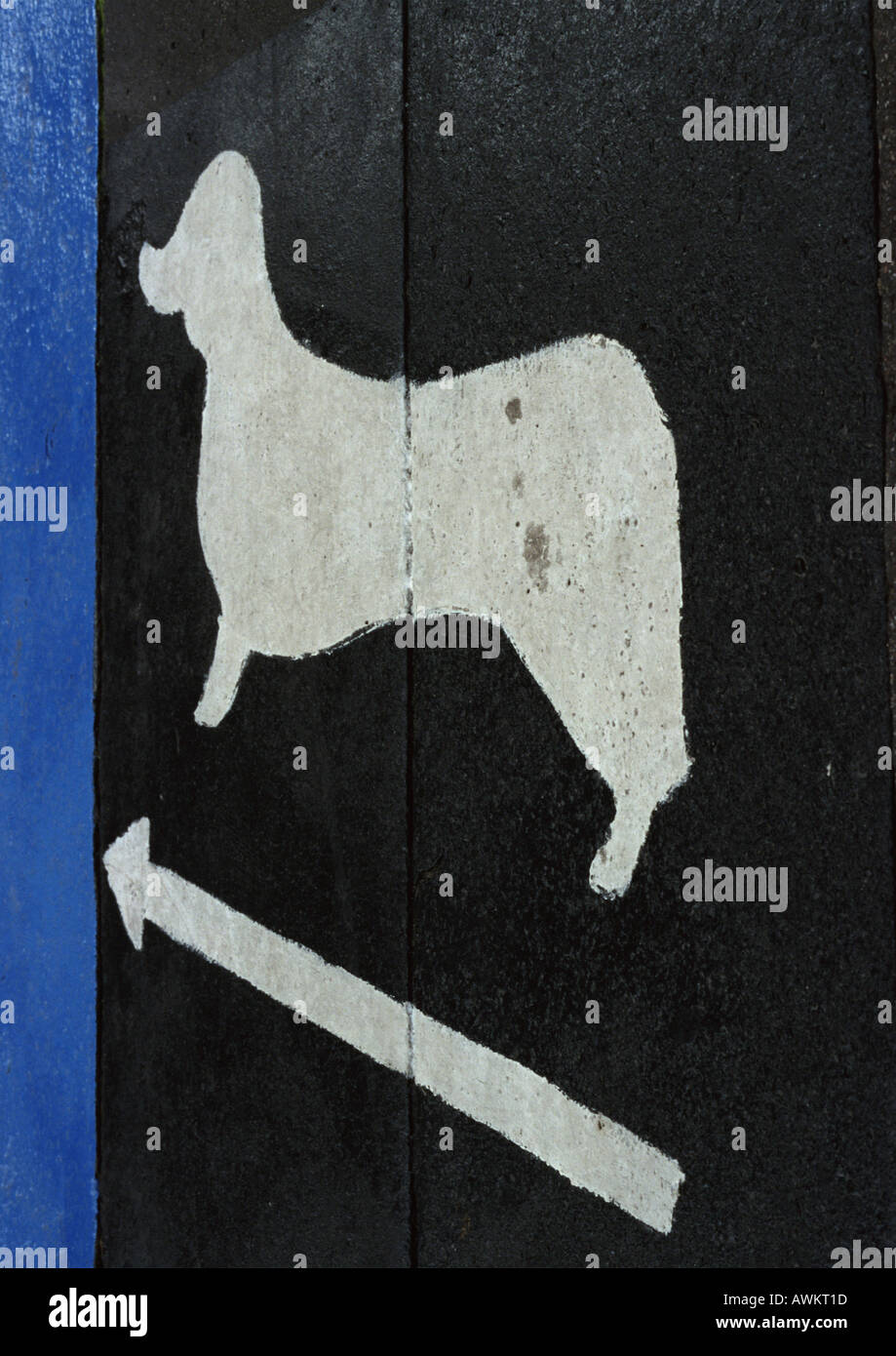 Dog and arrow symbols, close-up Stock Photo - Alamy