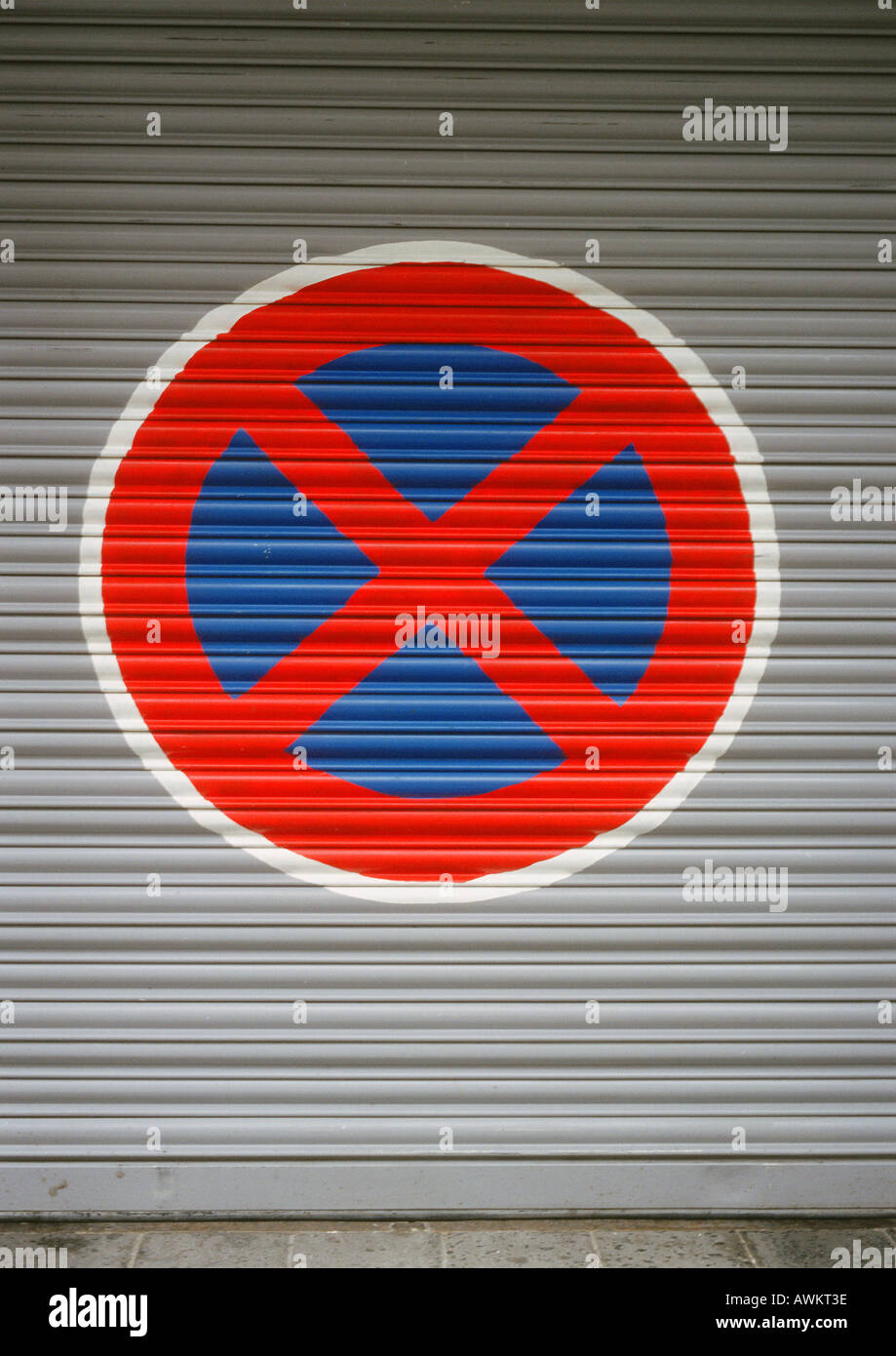 Roller shutter door sign hi-res stock photography and images - Alamy