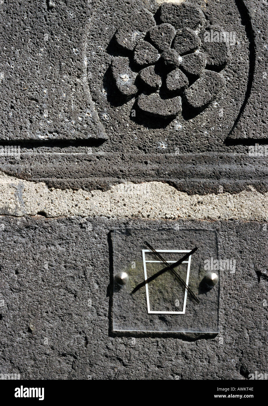 Water symbol crossed out, close-up Stock Photo - Alamy