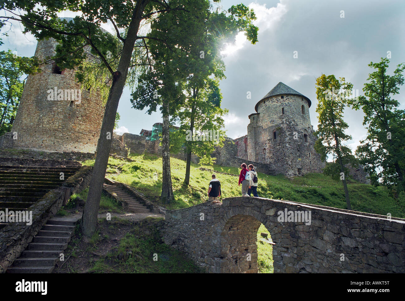 Ruins of the medieval Cesis Castle, Latvia Stock Photo - Alamy