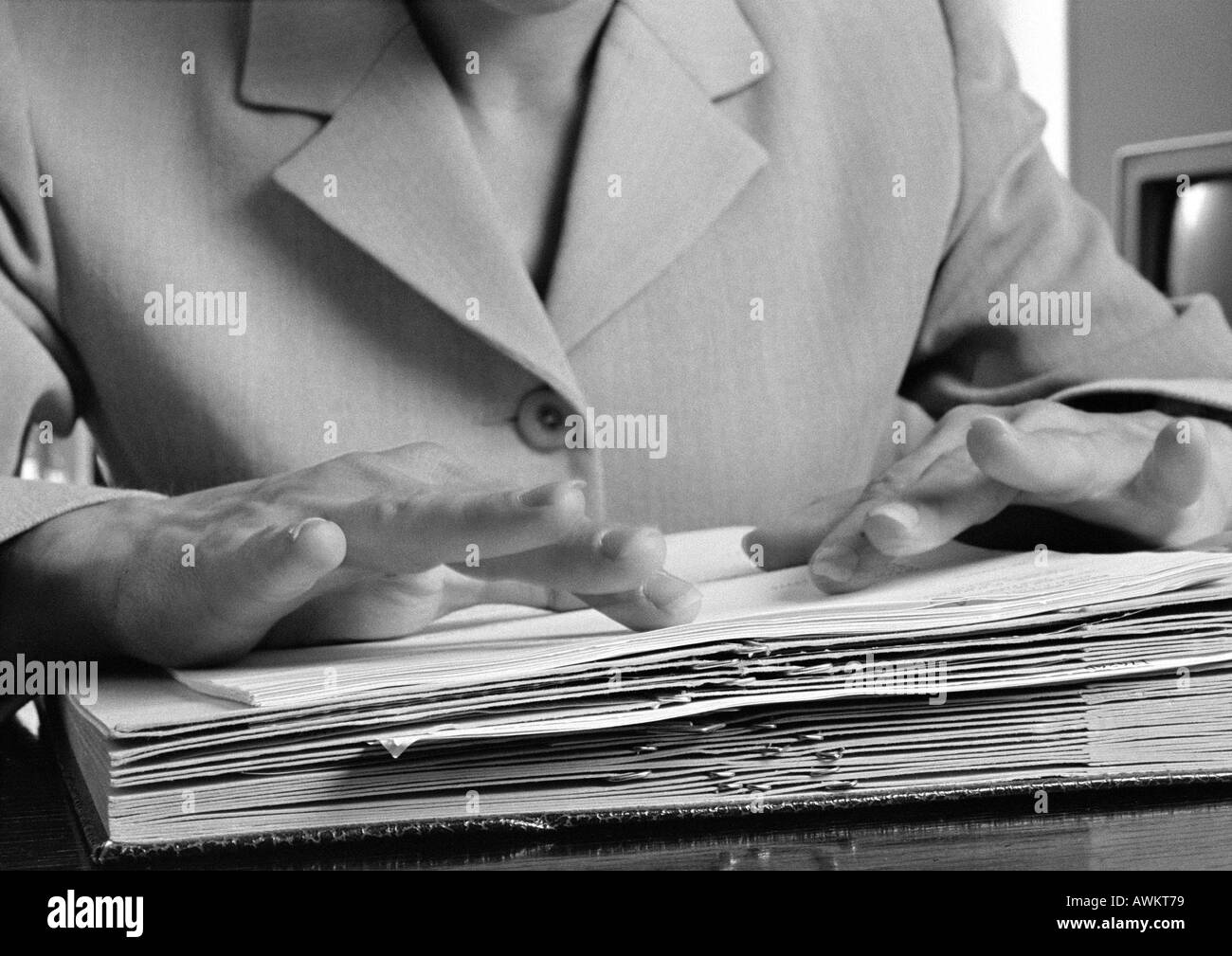 Close up employee hand Black and White Stock Photos & Images - Alamy