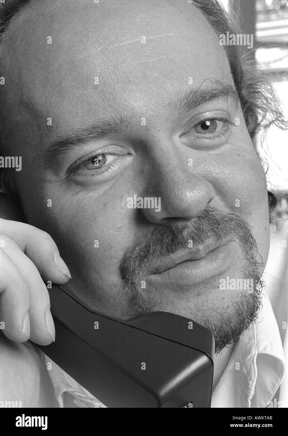 Casual conversation phone Black and White Stock Photos & Images - Alamy