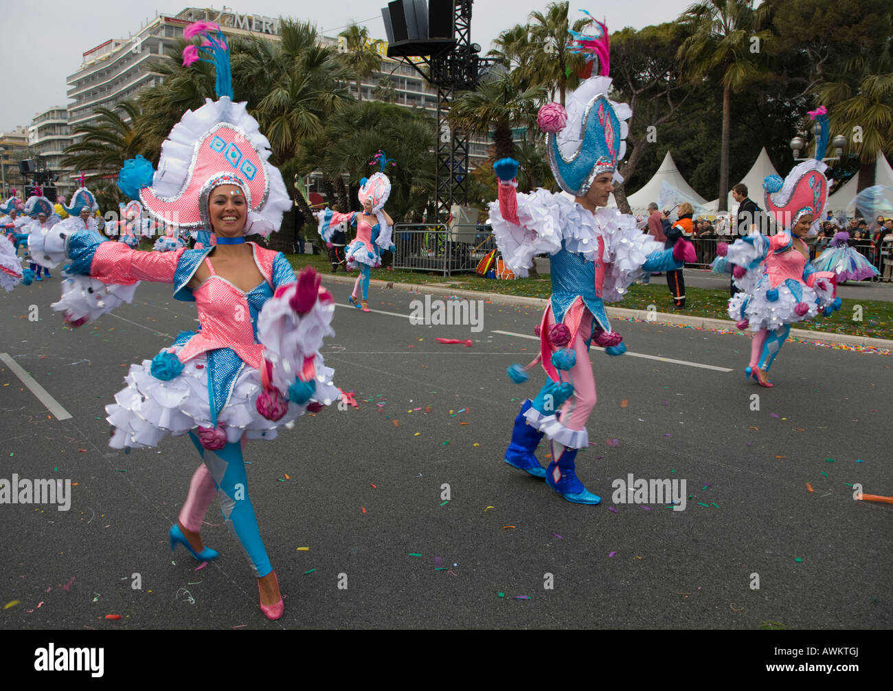 Dancers at the Nice Carnaval 2008 Stock Photo - Alamy