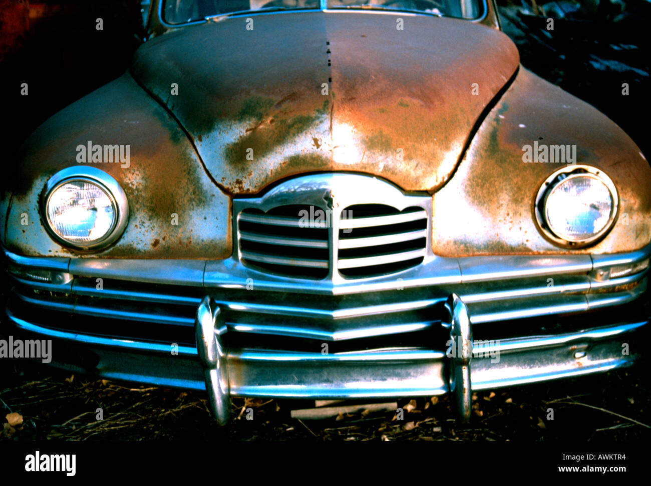 Grille of rusting car Stock Photo - Alamy