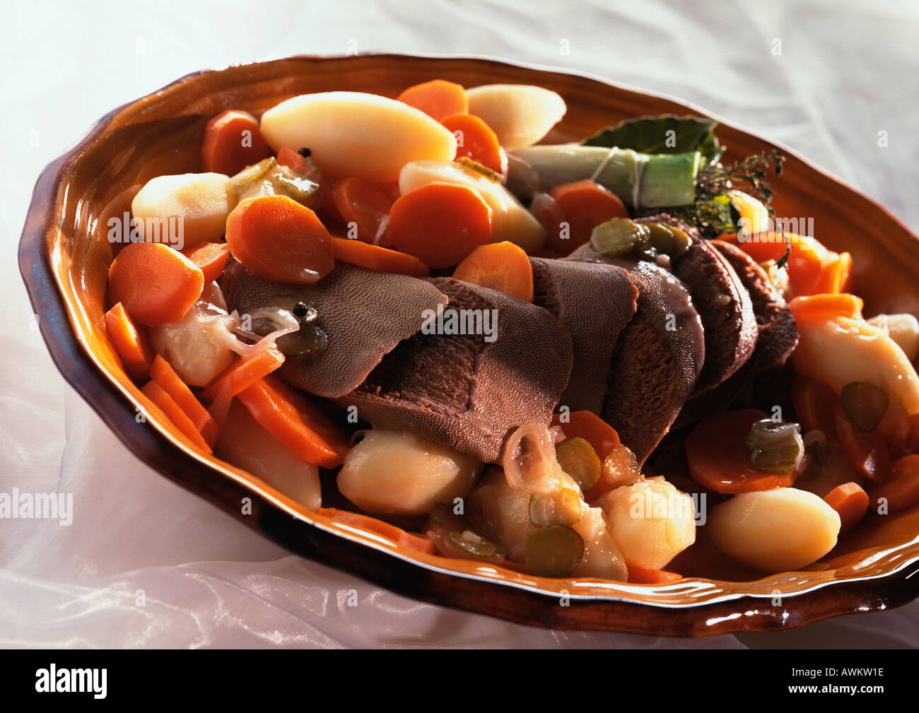 Beef tongue with potatoes hi-res stock photography and images - Alamy