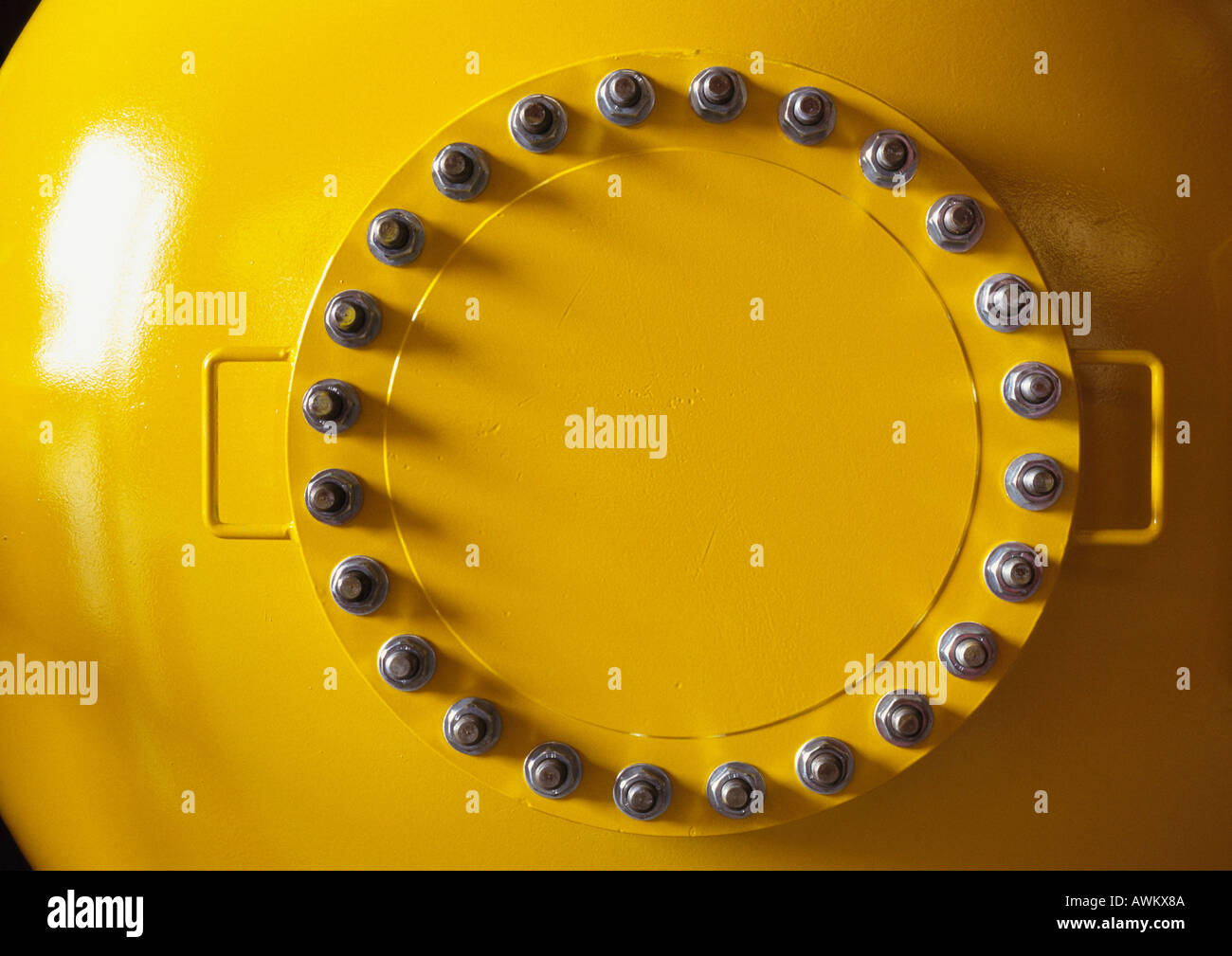 Storage tank door, close-up Stock Photo - Alamy