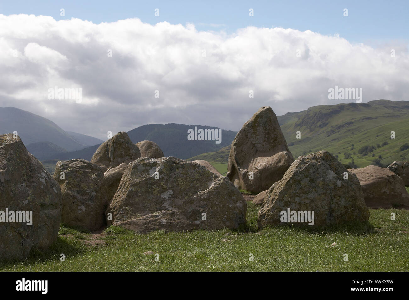 The Sanctuary in the Castle Rigg Stone Circle in the English Lake ...