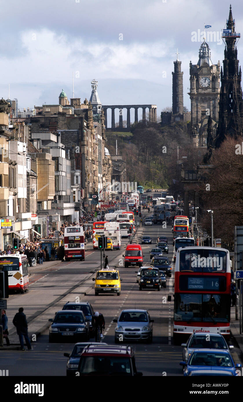 Princes Street in Edinburgh Stock Photo - Alamy