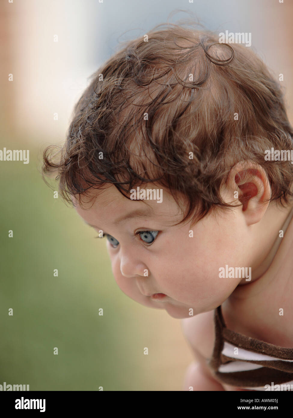 Portrait of a few-weeks-old girl with brown hair Stock Photo - Alamy Portrait of a few-weeks-old girl with brown hair Stock Photo - Alamy