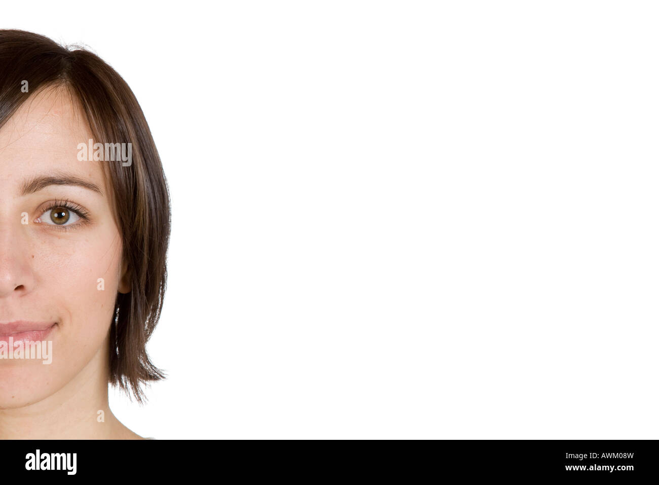 Half portrait of a young woman Stock Photo - Alamy