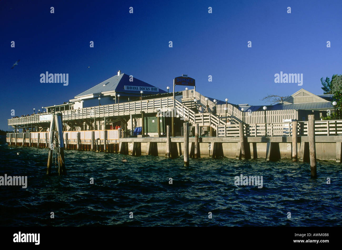 Dock near sea, Havana Docks Bar, Key West, Florida, USA Stock Photo - Alamy