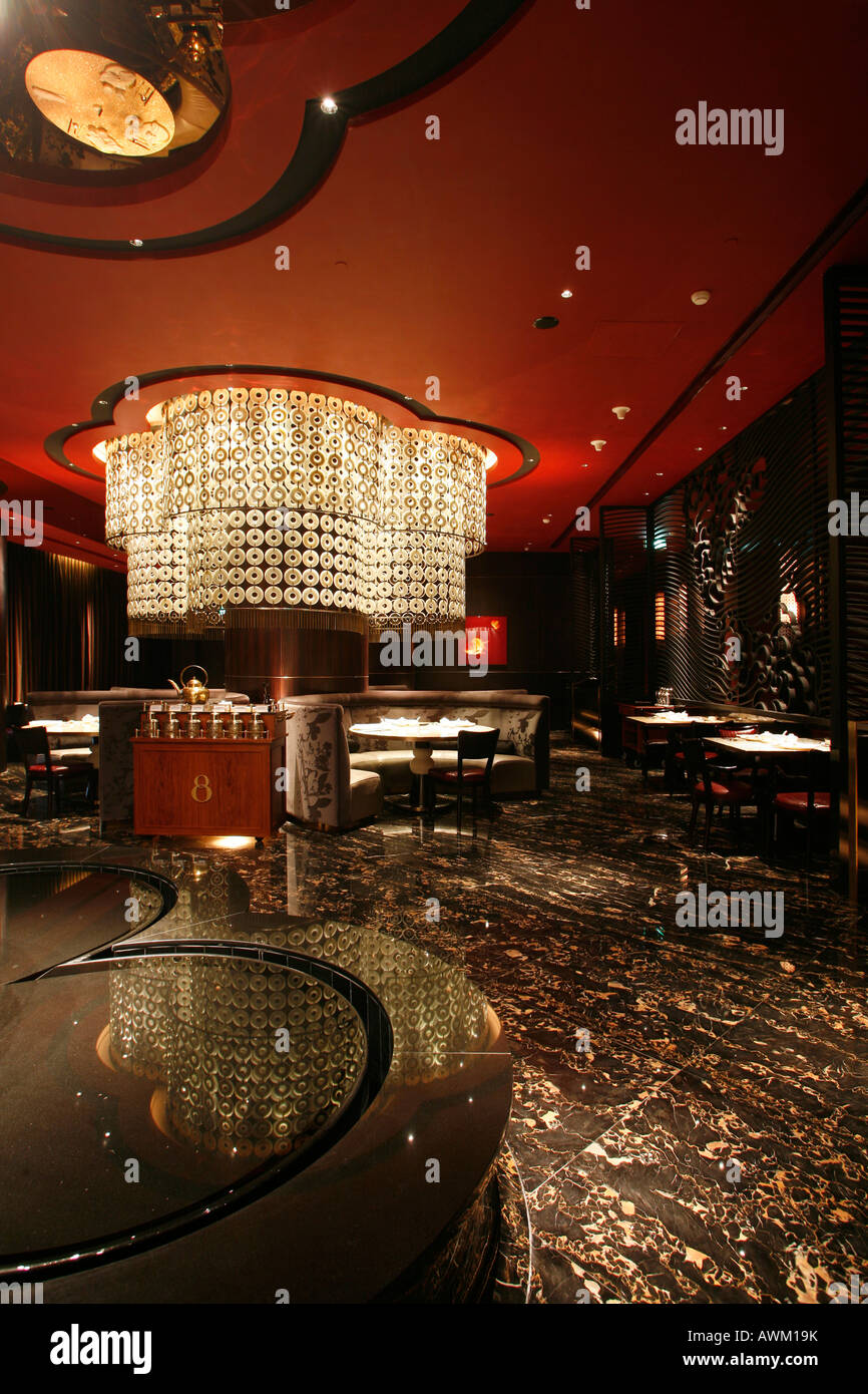 chinese restaurant, eight restaurant at the Grand Lisboa, Macau Stock ...