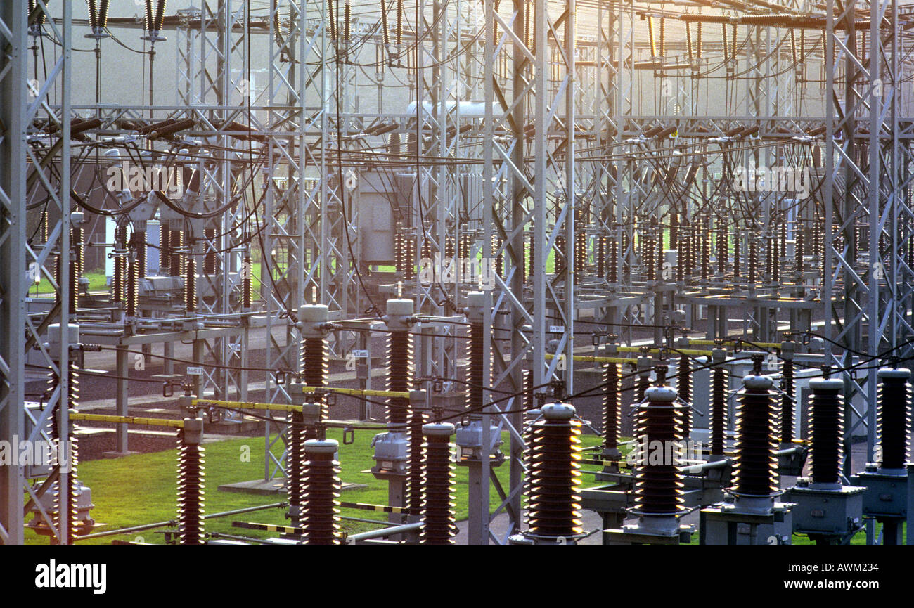 Resistors and transformers at power station Stock Photo - Alamy