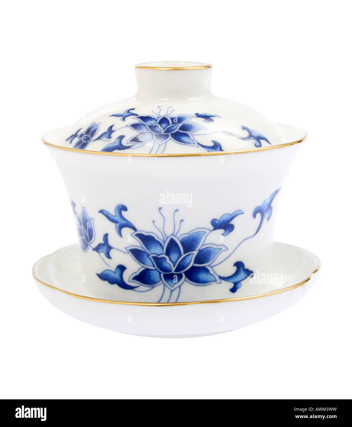 china cup in Chinese traditional style isolated on white background ...