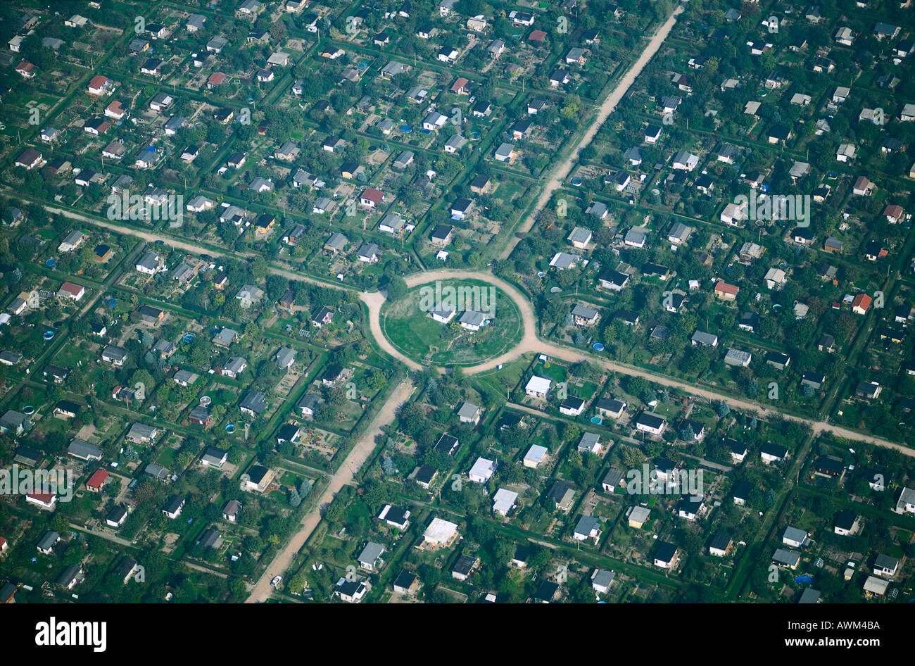 Aerial view of a roundabout in a town, Berlin, Germany Stock Photo - Alamy